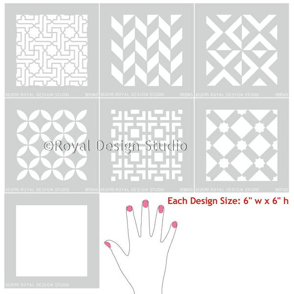Printable Geometric Pattern Stencils
