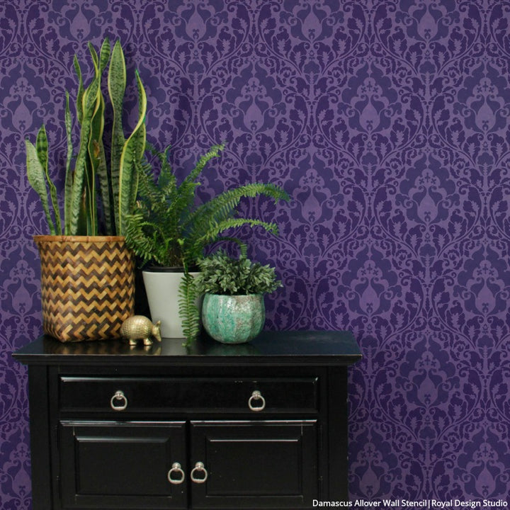 Damascus Allover Wall Stencil – Royal Design Studio Stencils