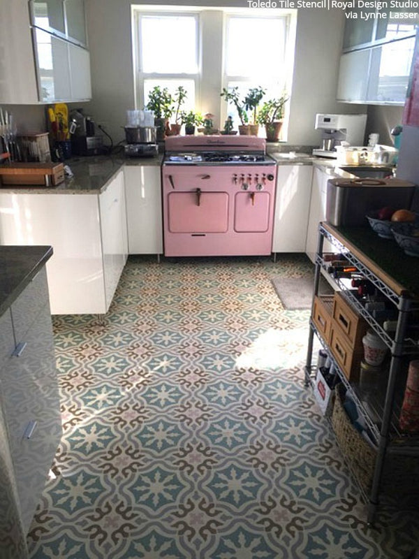 Tile Stencils for Walls, Floors, and DIY Kitchen Decor
